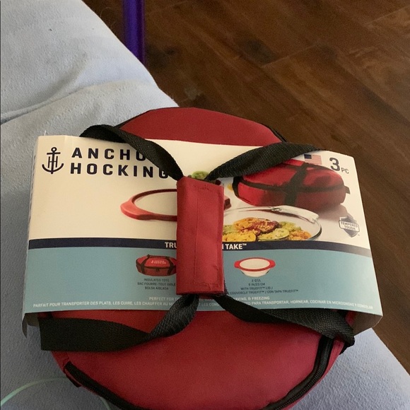 Anchor Hocking | Kitchen | Anchor Hocking Truefit Bake N Take Red Food ...